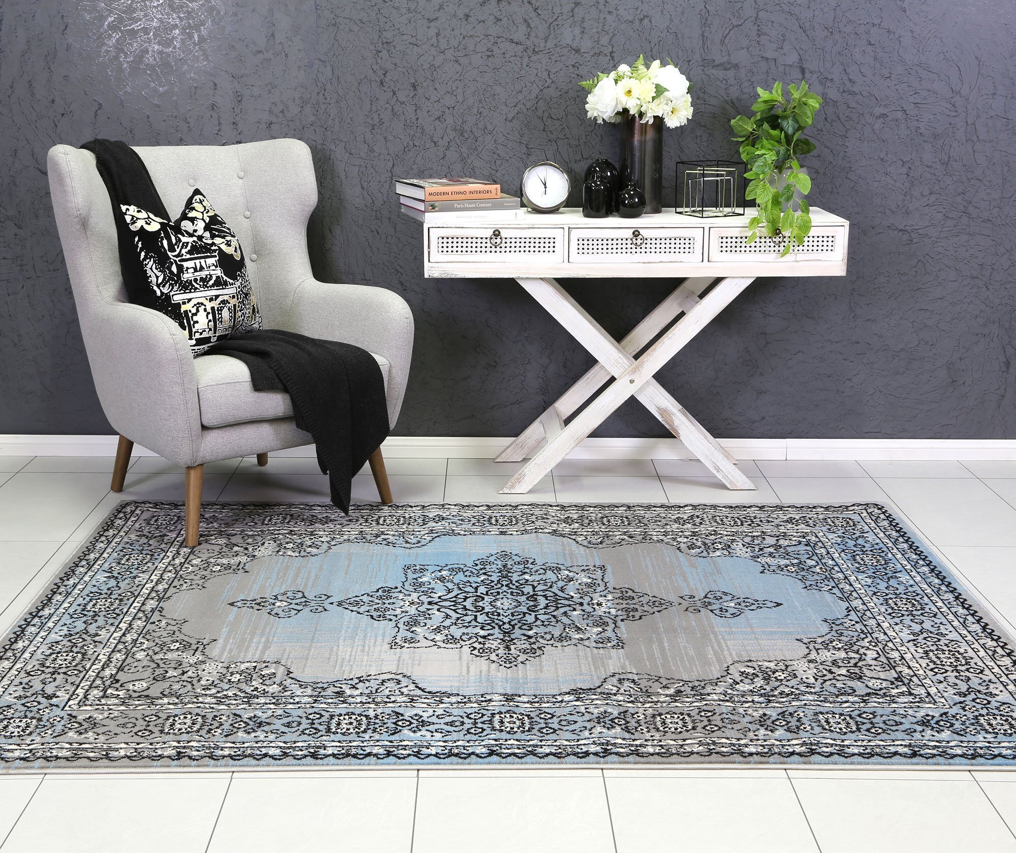 Emma Medallion Rug | Blue Rugs | Flexible Payments