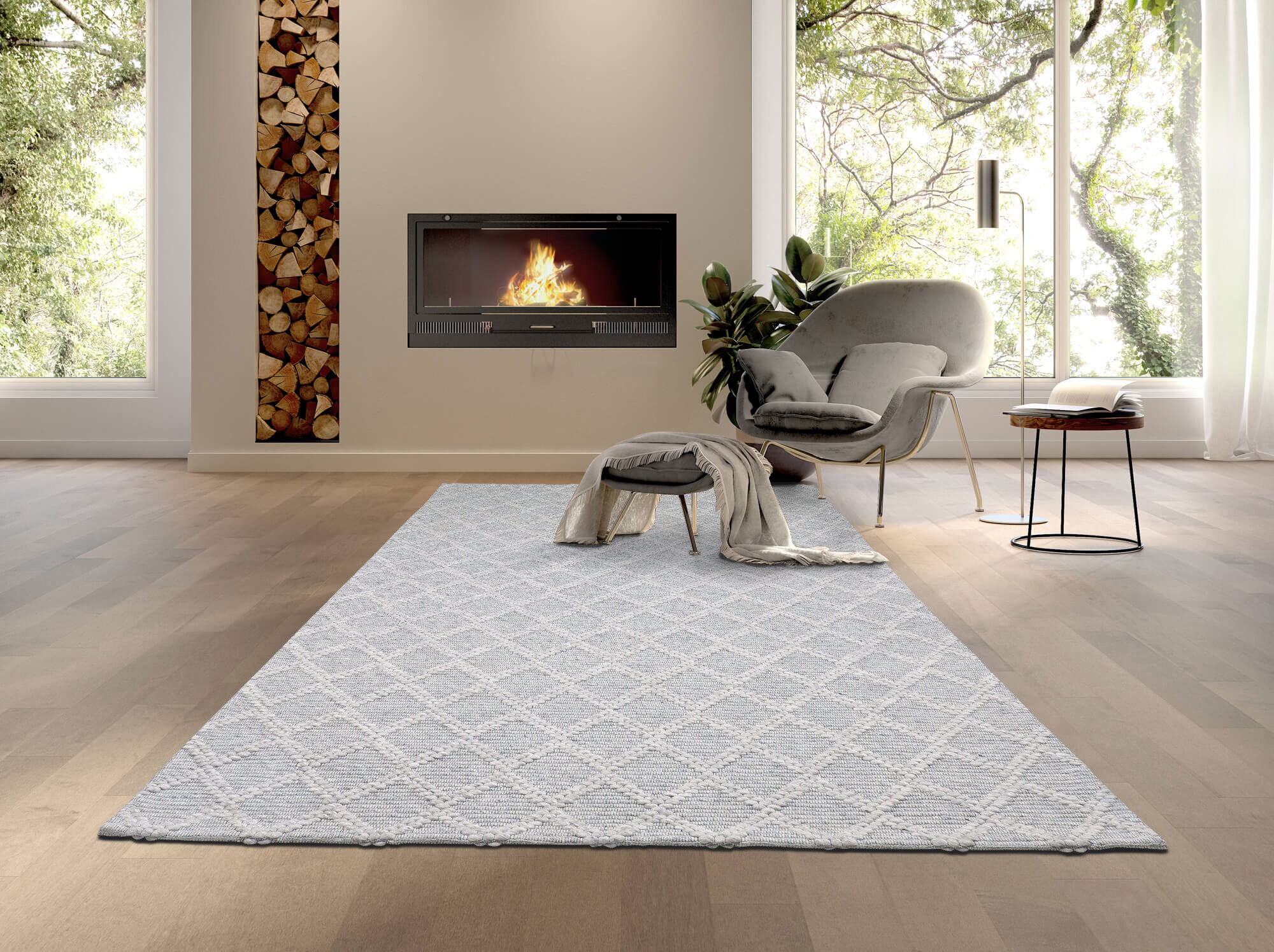 Cooper Trellis Wool Rug(Size 380 x 280cm)
