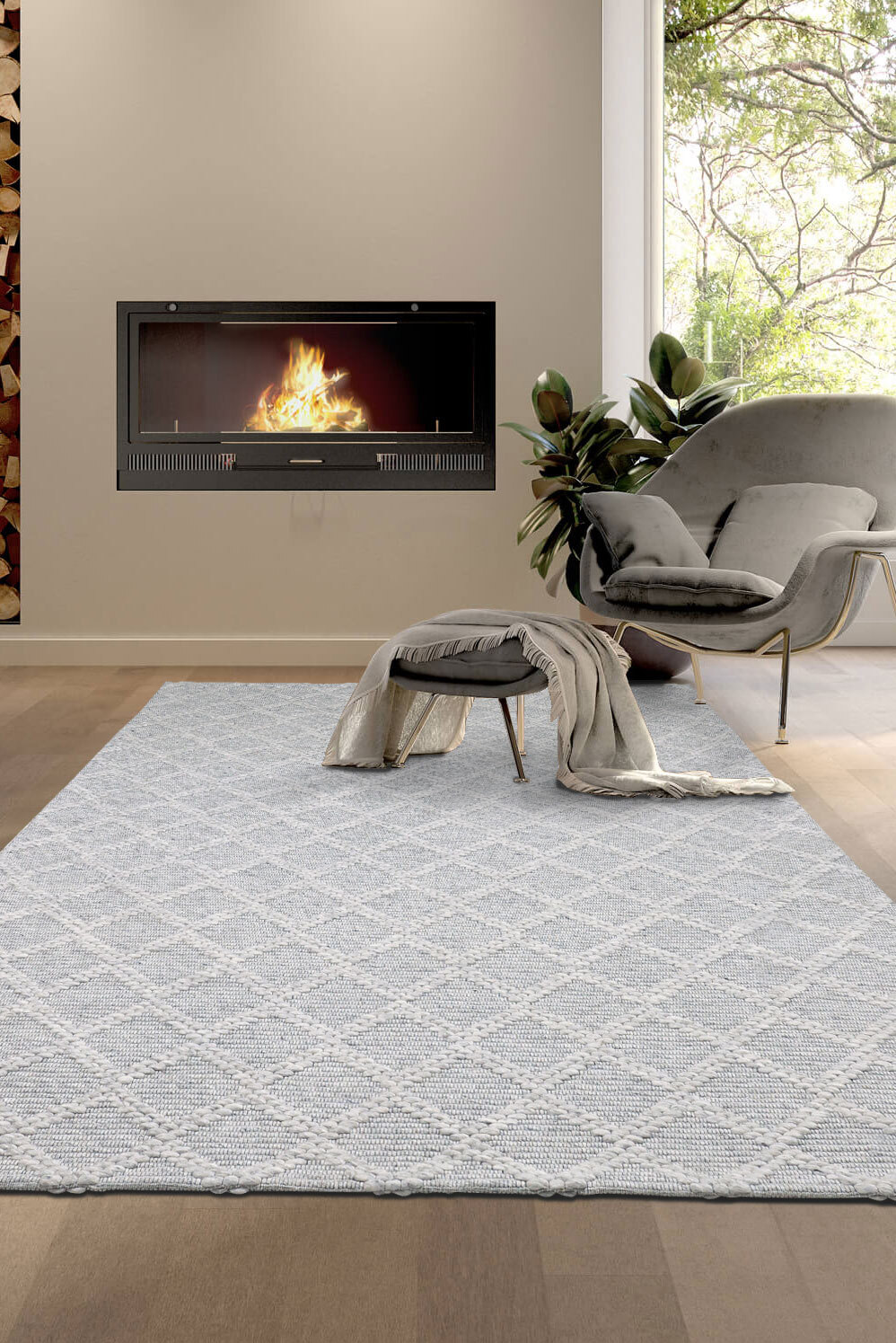 Cooper Trellis Wool Rug(Size 380 x 280cm)